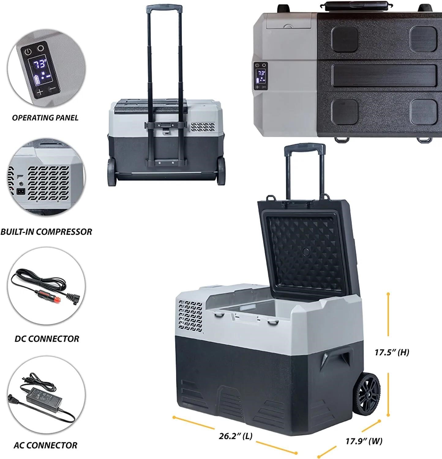 GlareWheel – Glarewheel Electric Cooler Iceless Portable Refrigerator 40L