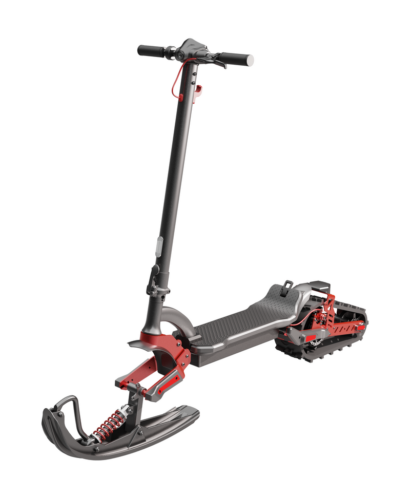 GlareWheel ES-S15 All Terrain Electric Scooter with Ski Convert Kit Success